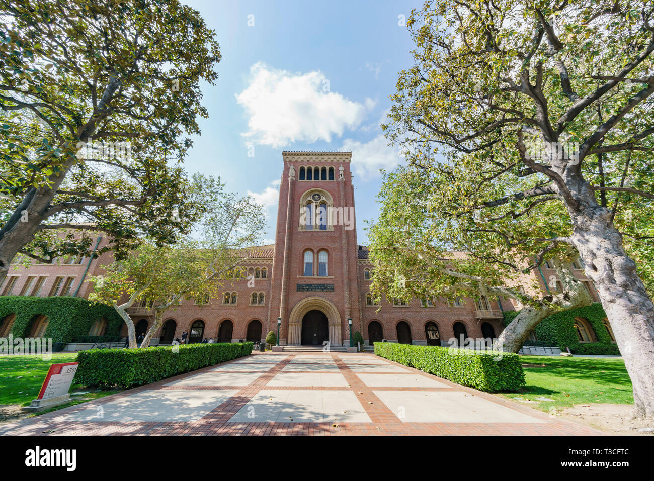 Los Angeles, APR 2: Exterior view of Bovard Auditorium of USC on APR 2 ...