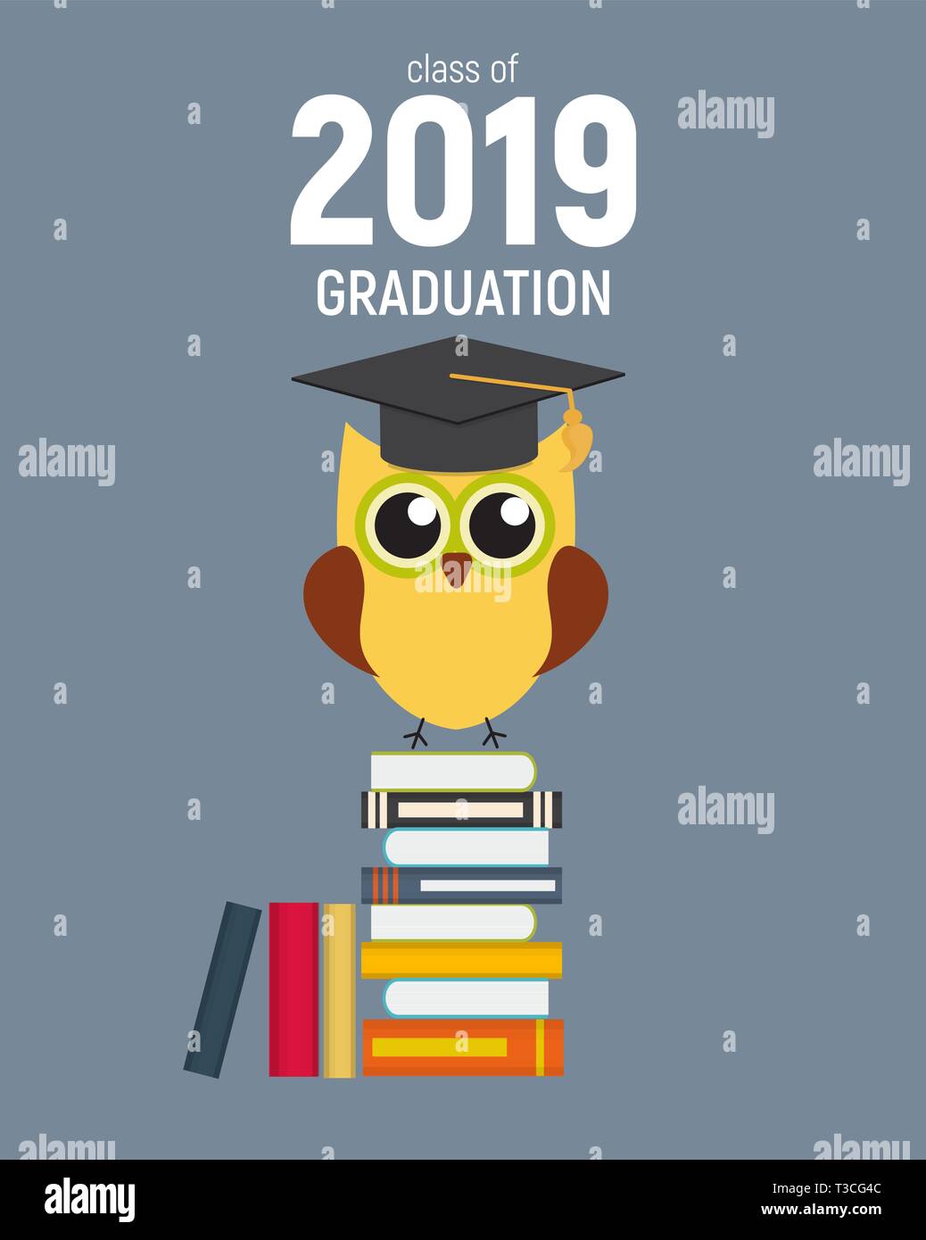 Class of 2019 Graduarion Education Background. Vector Illustration ...