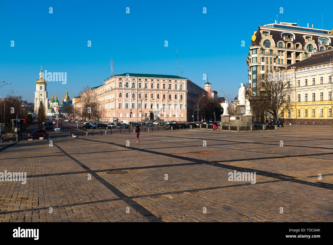 KIEV UKRAINE 31 MAR 2019: Maidan Nezalezhnosti is the central square of ...