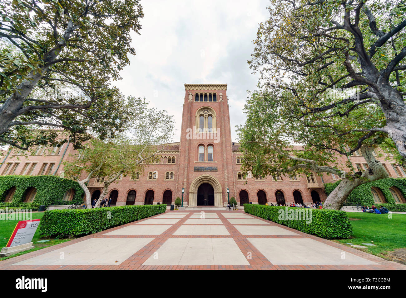 Los Angeles, APR 4: Exterior view of Bovard Auditorium of USC on APR 4 ...