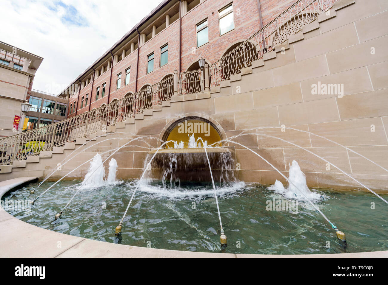 Los Angeles, APR 4: Exterior view of Ronald Tutor Campus Center of USC ...