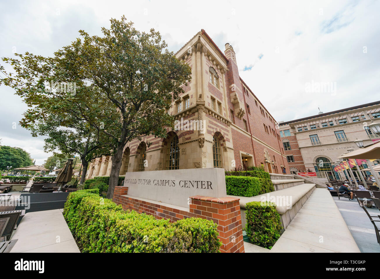 Los Angeles, APR 4: Exterior view of Ronald Tutor Campus Center of USC ...