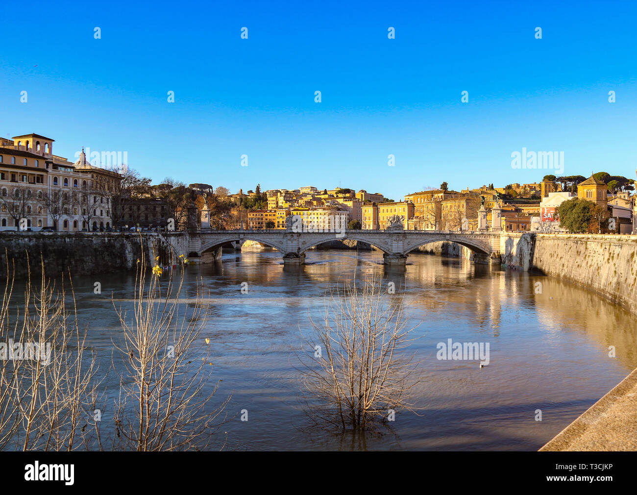 Angels bridge and tiber hi-res stock photography and images - Alamy