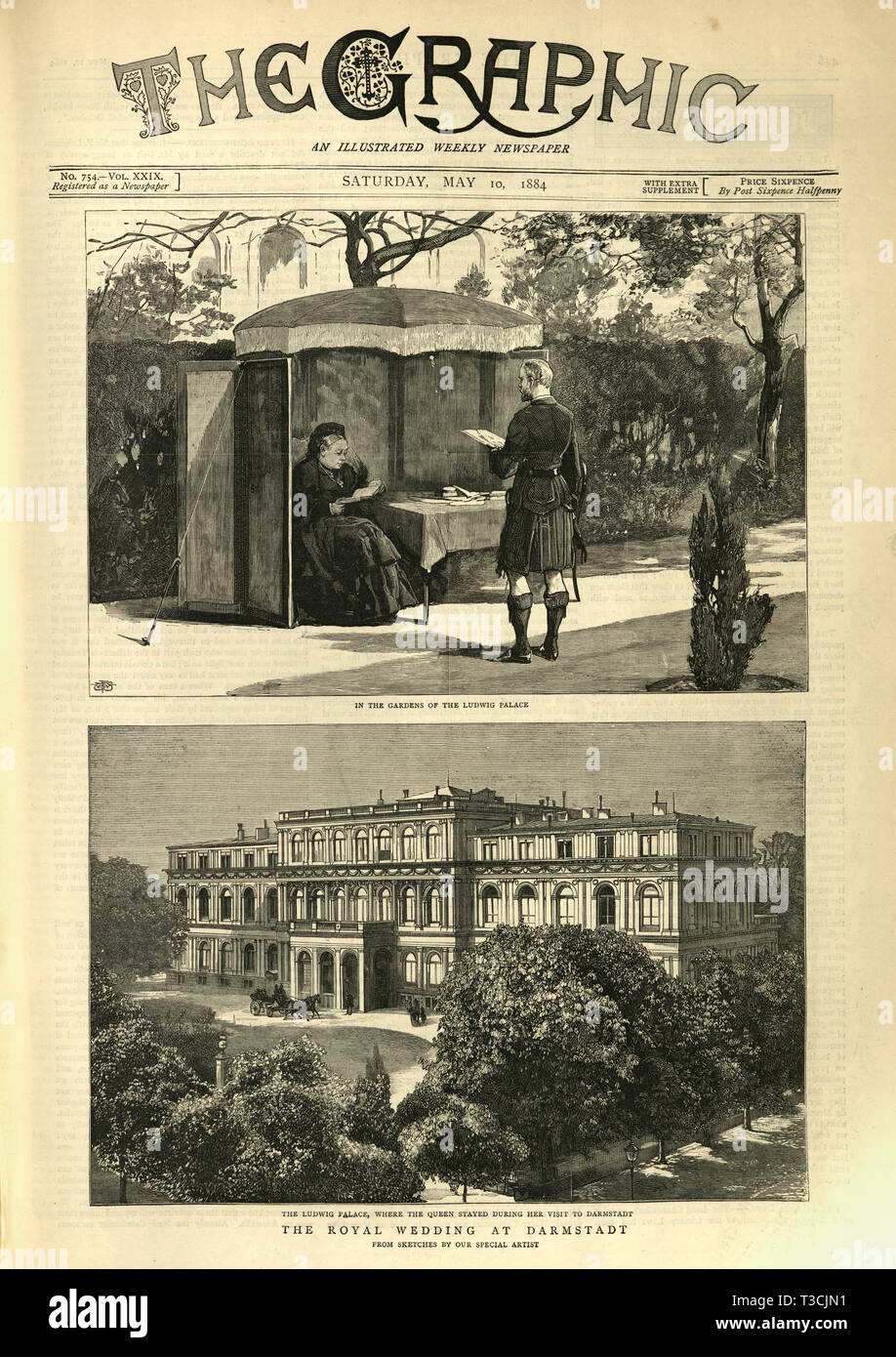 Front page of the Graphic Illustrated Newspaper for May 10th 1884 ...