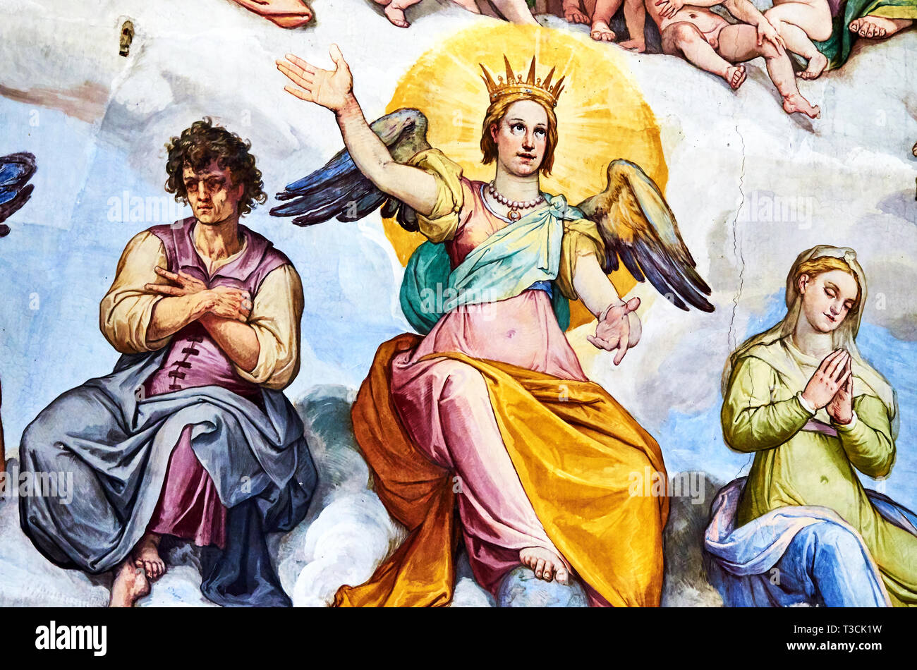 Florence duomo cathedral ceiling painting hi-res stock photography and ...