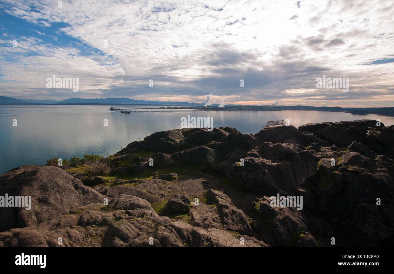 This is a scenic landscape picture off an aerial view from Anacortes ...