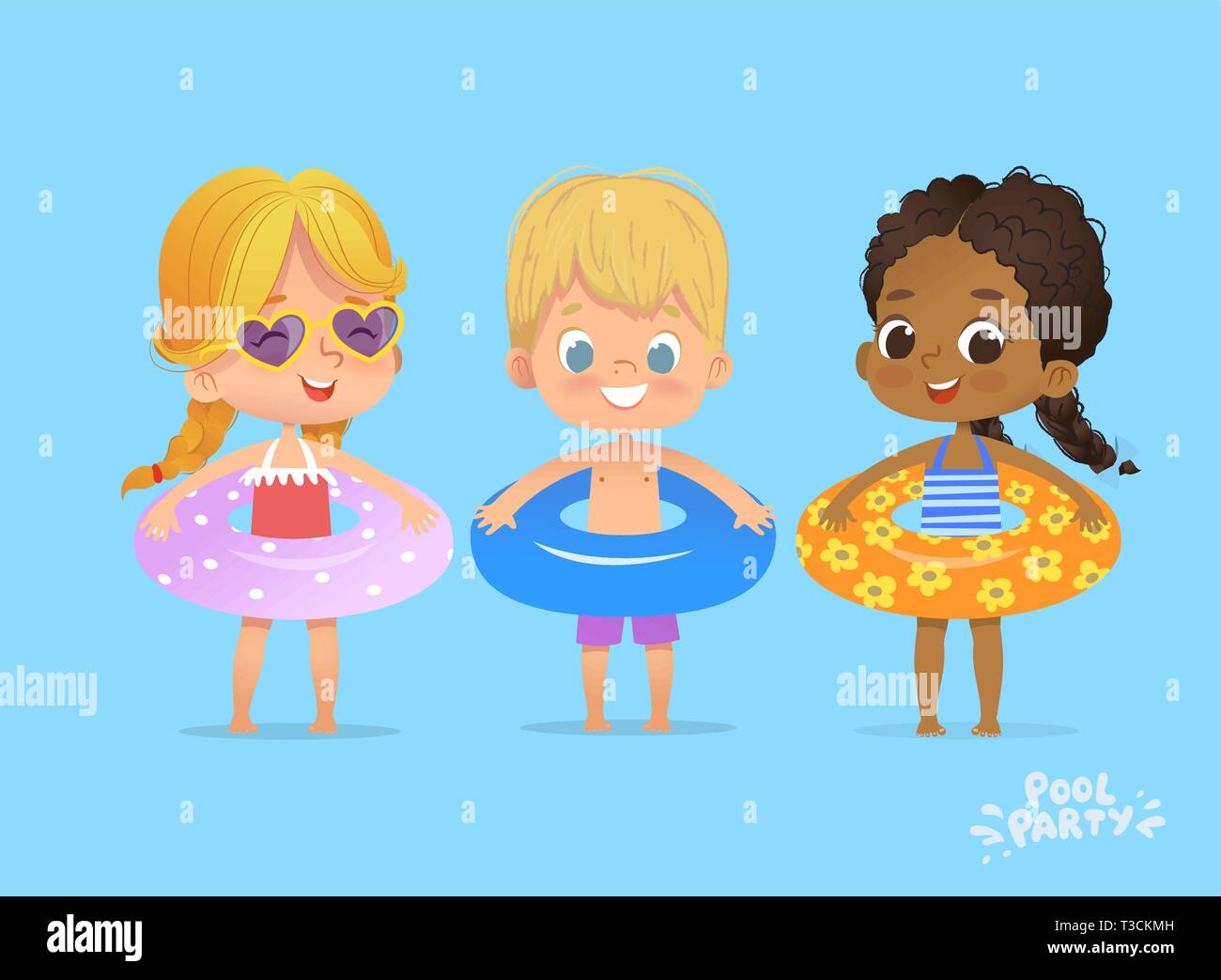 Kids playing in the sea Stock Vector Images - Alamy