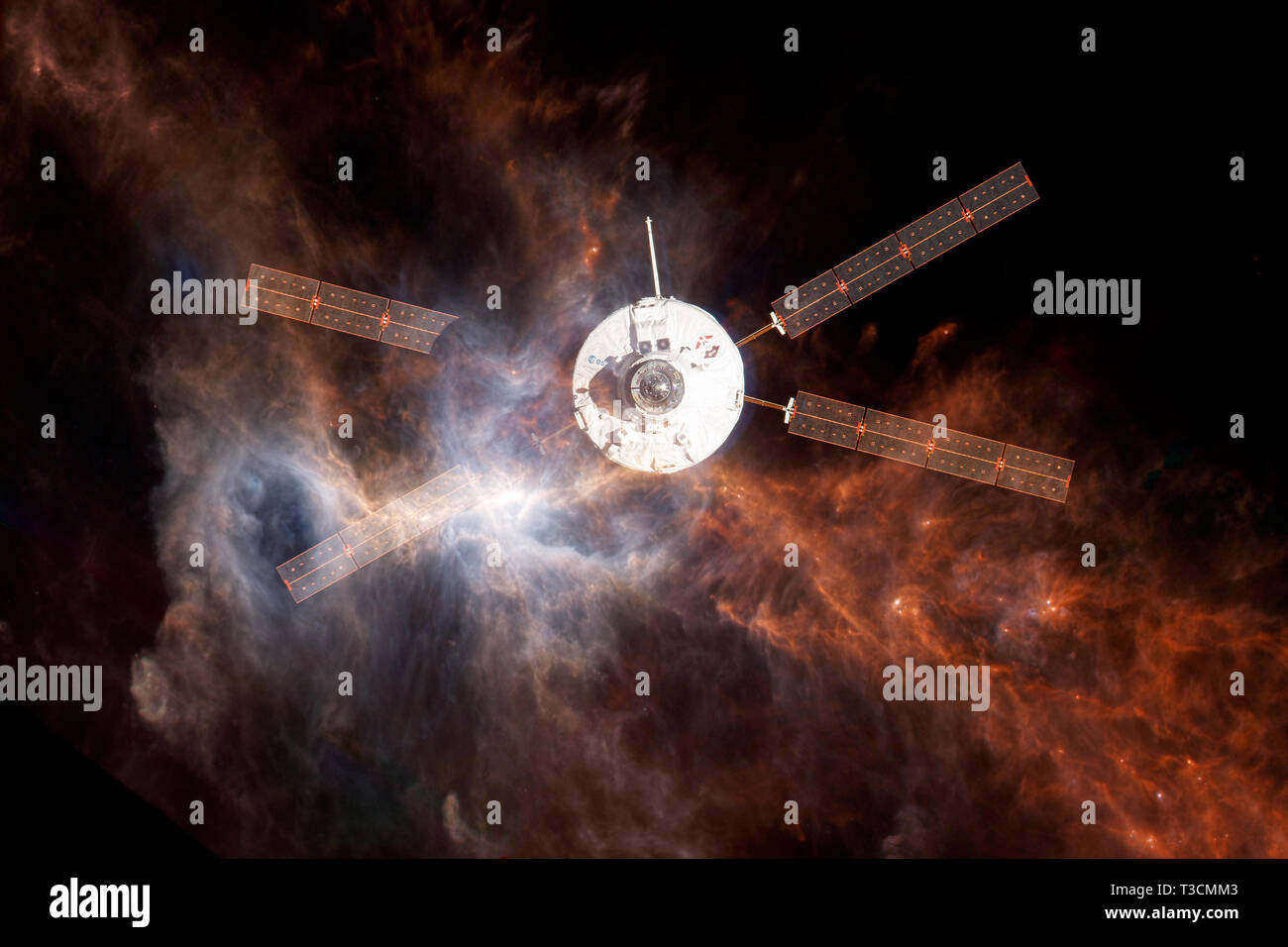 Spacecraft launch into space. Beauty of outer space. Billions of ...