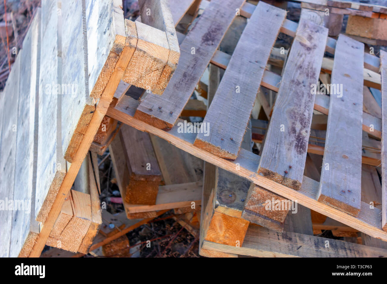 The ruins of a destroyed building in the city against the backdrop of a ...