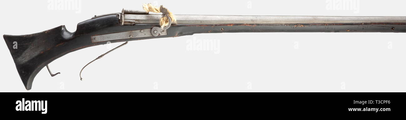 An early matchlock musket with musket rest, Nuremberg, dated 1568 ...