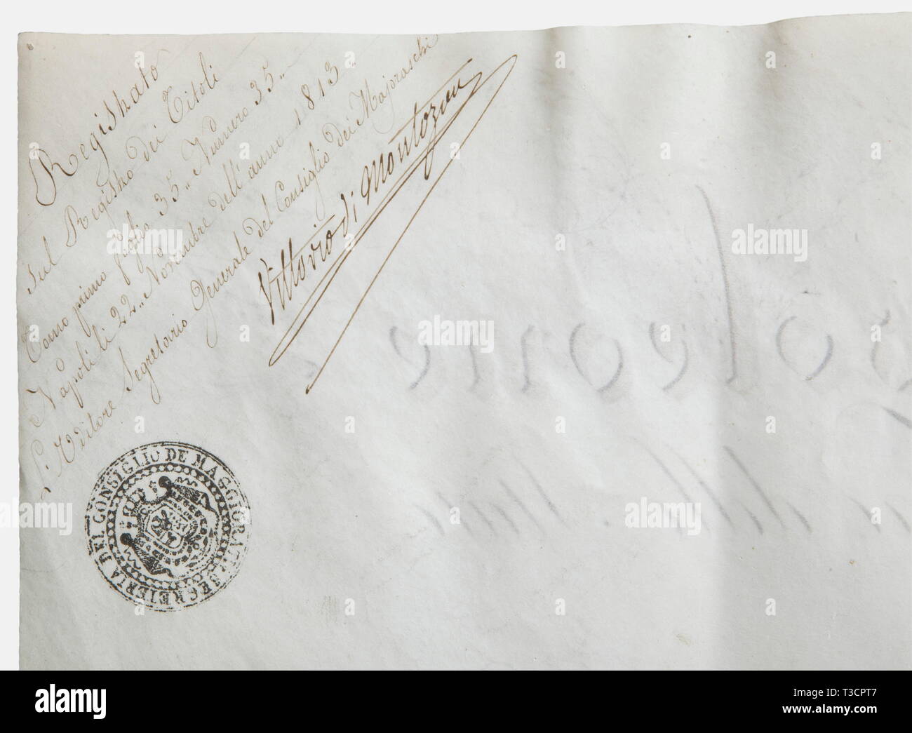 General Count Jean-Baptiste de Larroque (1768 - 1821), a patent of ...