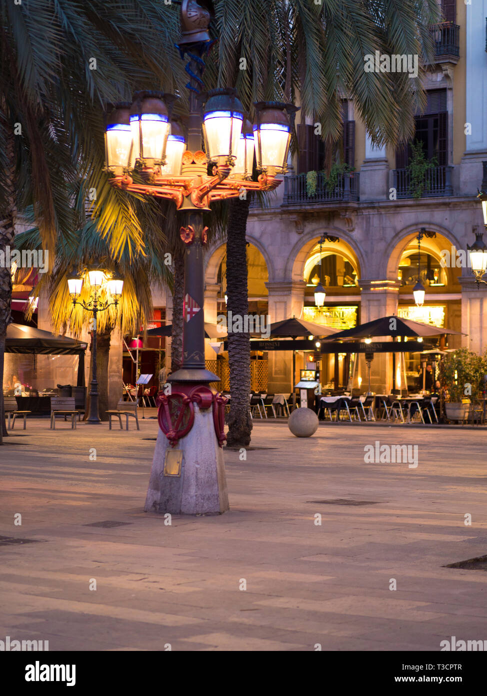 Placa reial in evening hi-res stock photography and images - Alamy