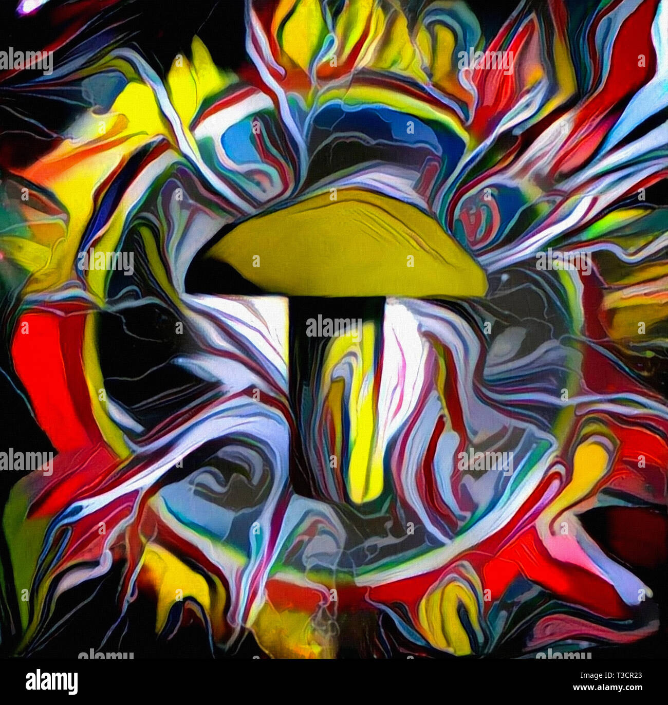 Modern abstract. Rivet in circle of fire Stock Photo - Alamy