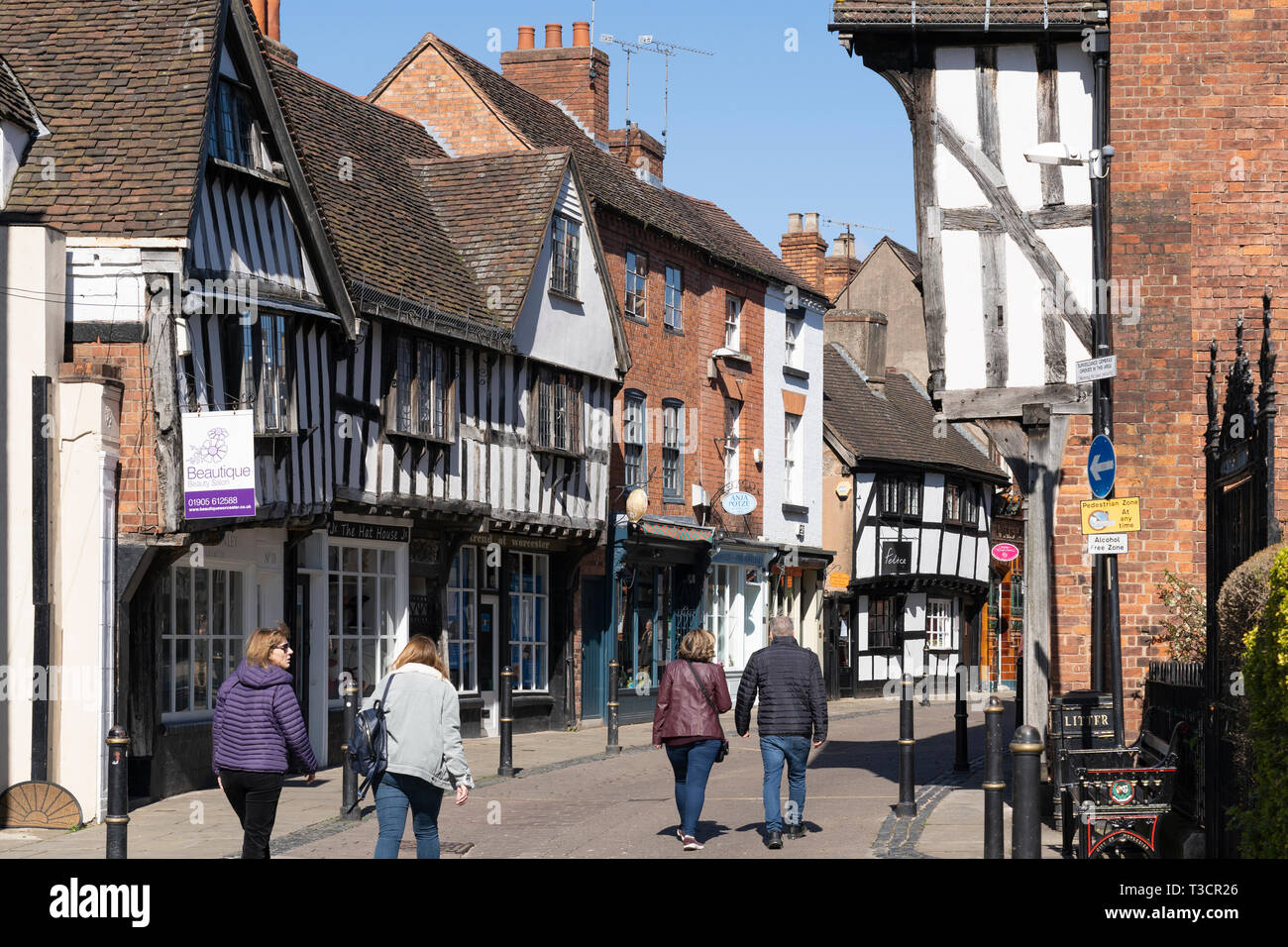 Friar street, the oldest and prettiest street in Worcester, is lined by ...