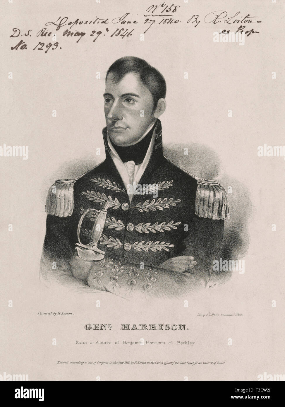 Genl. Harris, from a Picture of Benjamin Harrison of Berkley, Head and ...