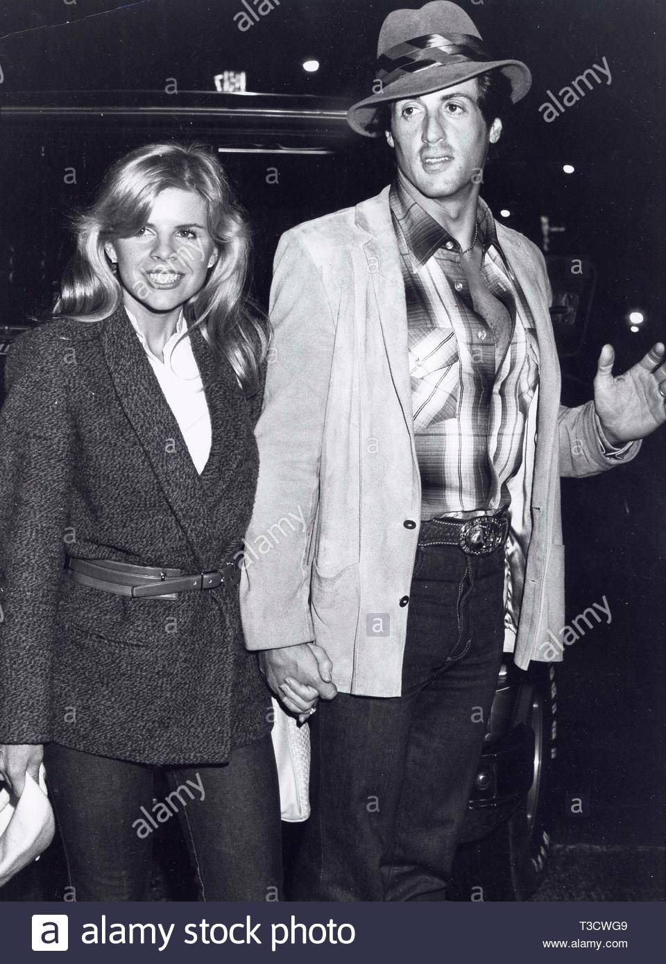 Sylvester Stallone And Wife Sasha Czack High Resolution Stock ...
