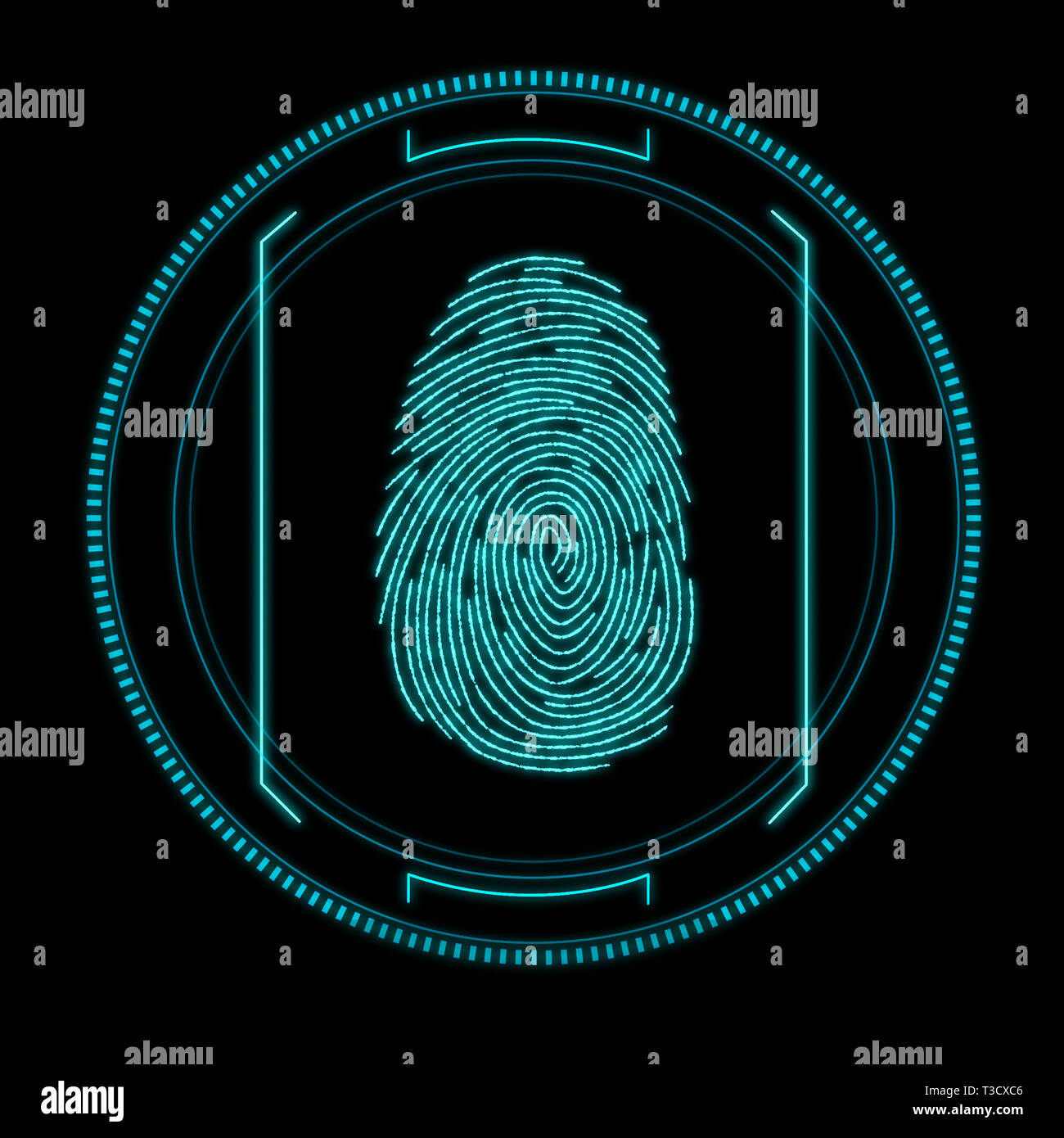 Fingerprint Thumbprint Computer Security Scan Stock Photo - Alamy