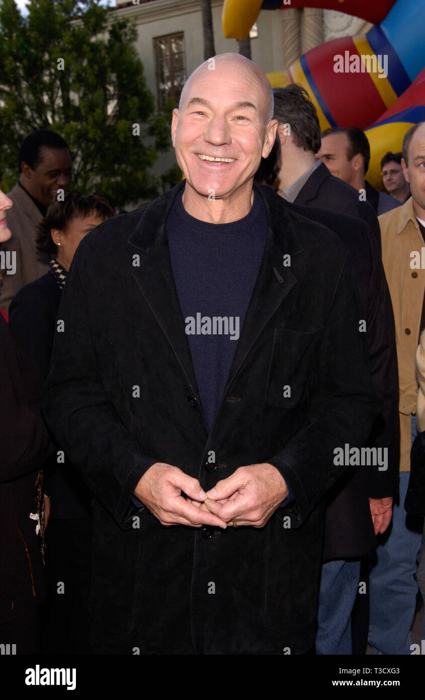 LOS ANGELES, CA. December 09, 2001: Actor PATRICK STEWART at the world ...