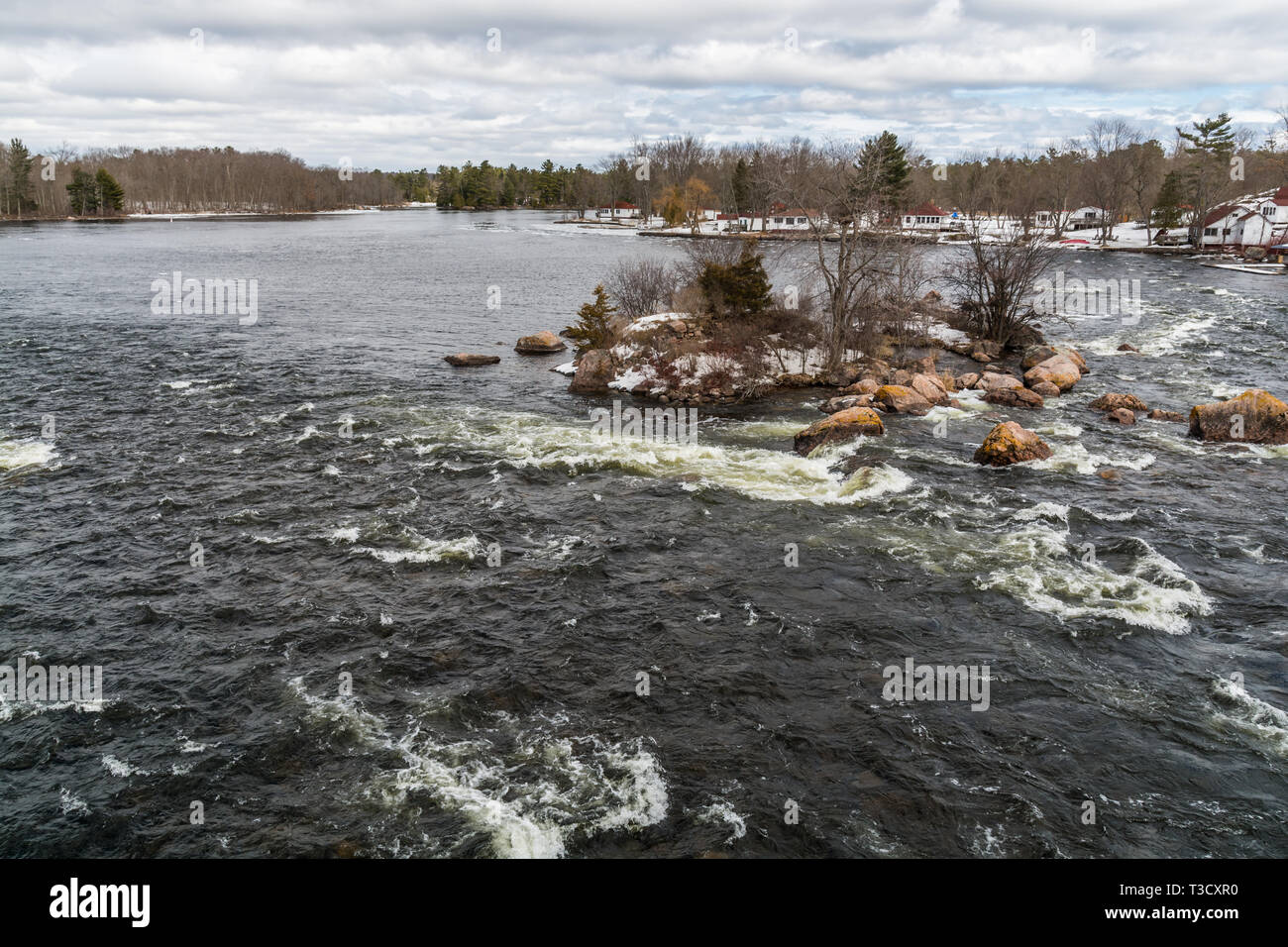 landscape with river rapids Stock Photo - Alamy