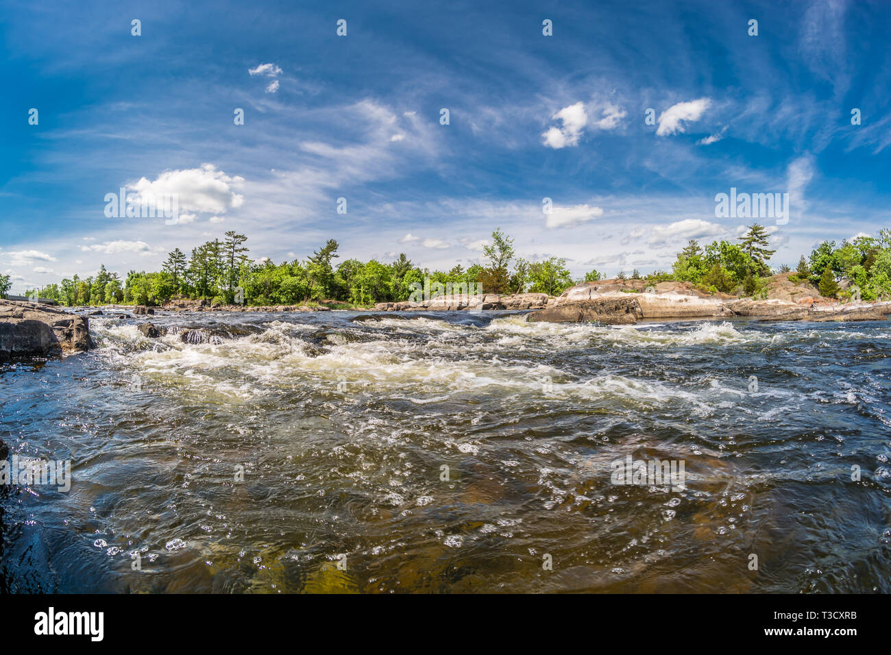 landscape with river rapids Stock Photo - Alamy