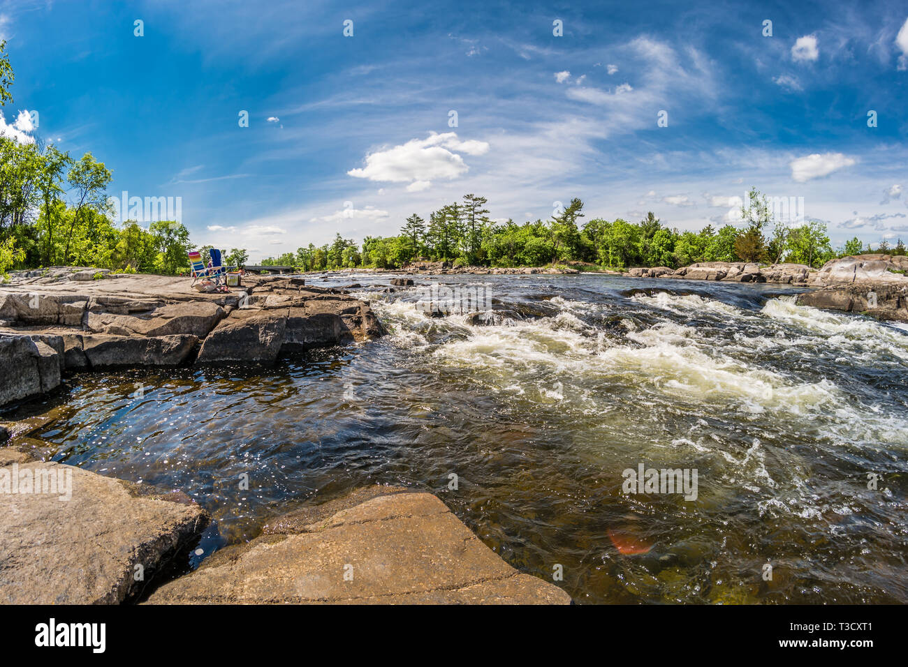 landscape with river rapids Stock Photo - Alamy