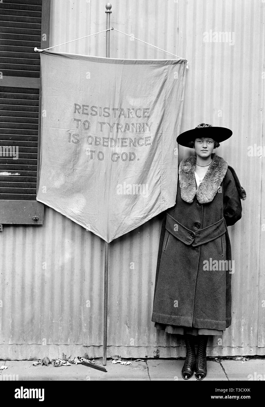 Woman Suffrage Banners - Woman Suffrage Movement ca. 1917 Stock Photo ...
