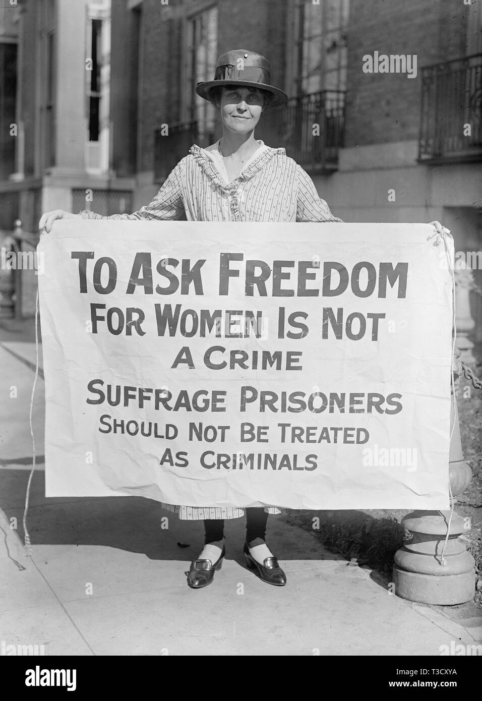 Woman Suffrage Banners - Woman Suffrage Movement ca. 1917 Stock Photo ...