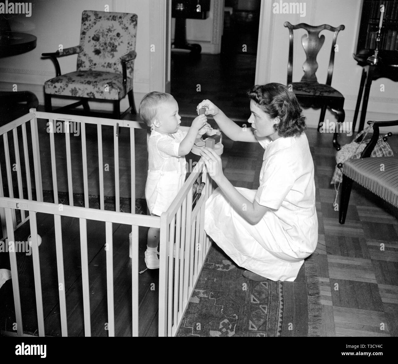 Baby playpen Black and White Stock Photos & Images - Alamy