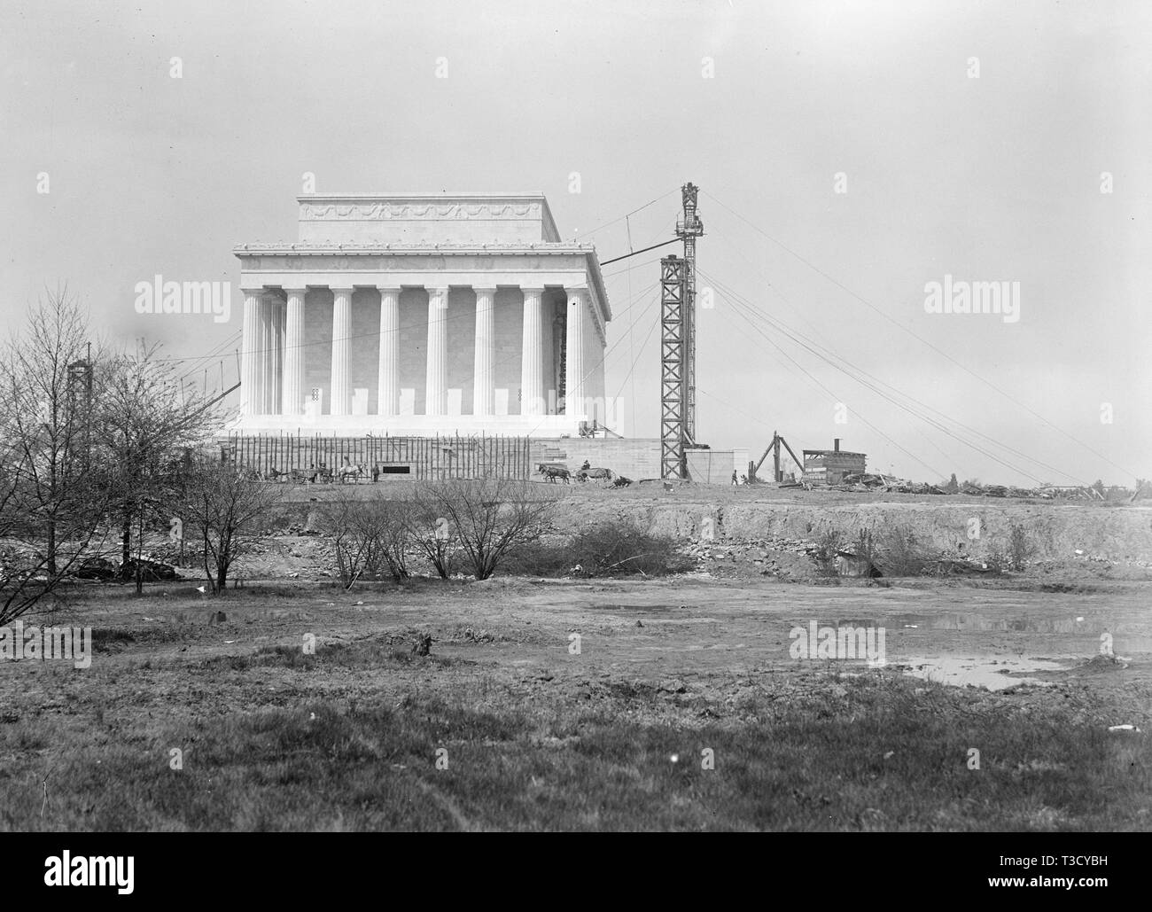 Washington D.C. History - Lincoln Memorial under construction ca. 1916 ...