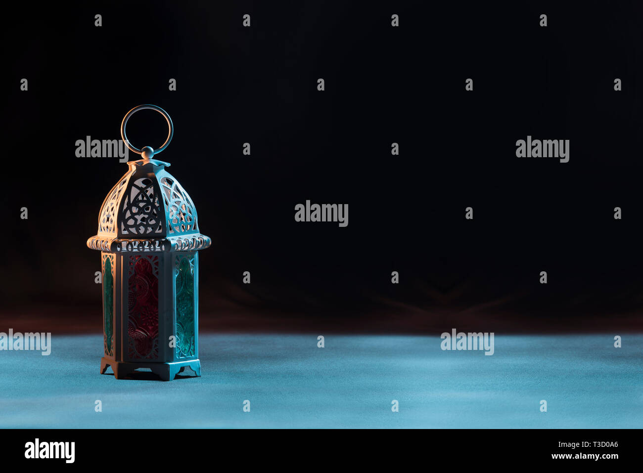 Arabic lamp with beautiful light. Islamic concept image for ramadan ...