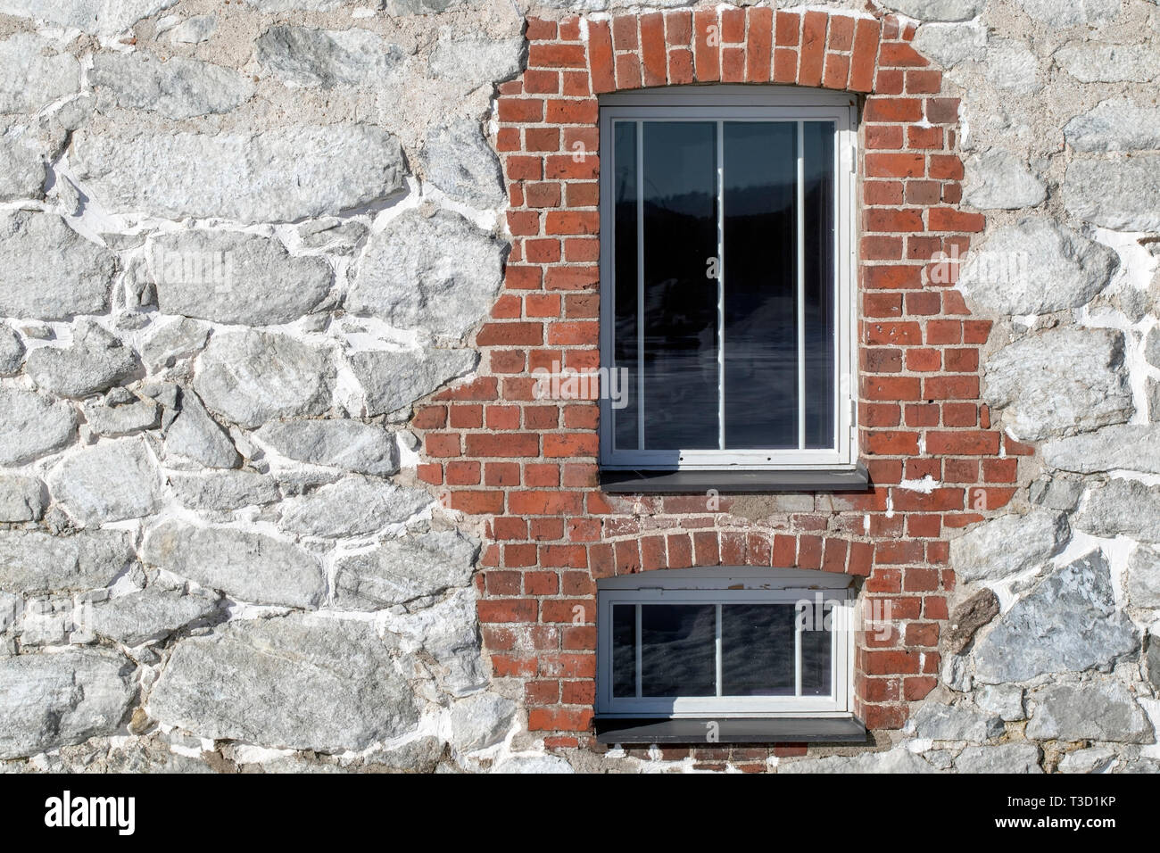 windows in old wall Stock Photo - Alamy