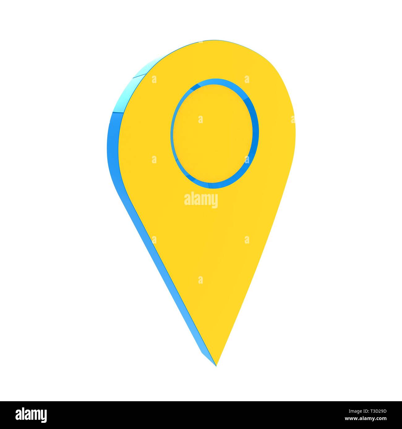 Realistic 3d pointer of map. 3d illustration Stock Photo - Alamy