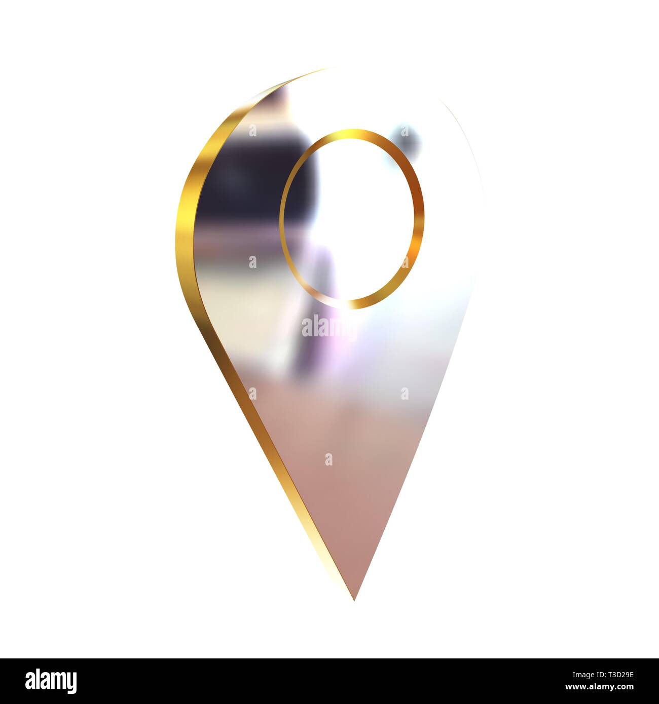 Realistic 3d pointer of map. 3d illustration Stock Photo - Alamy