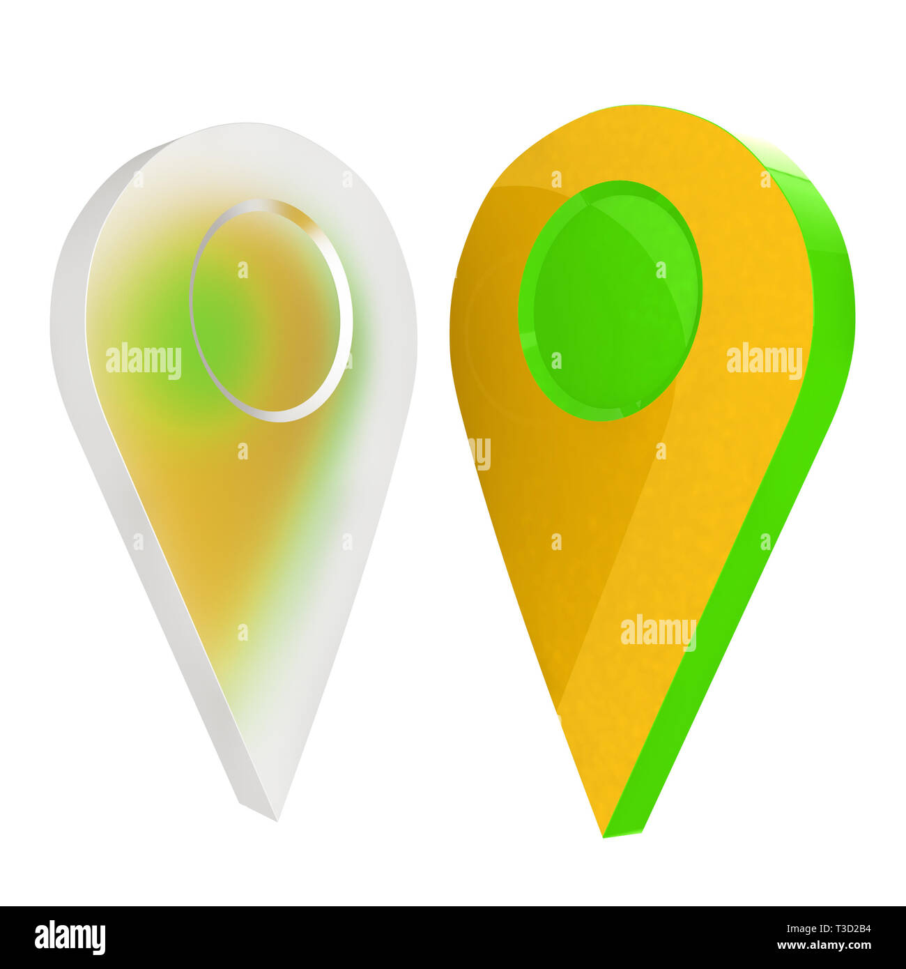 Realistic 3d pointer of map. 3d illustration Stock Photo - Alamy