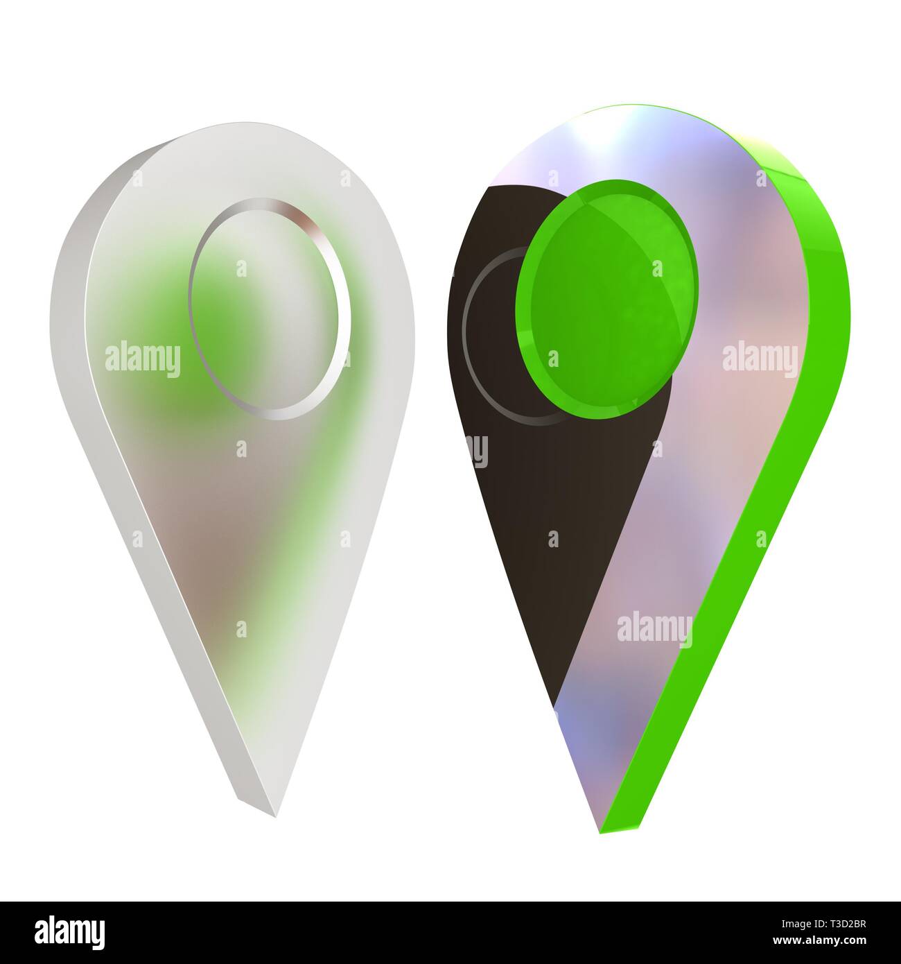 Realistic 3d pointer of map. 3d illustration Stock Photo - Alamy