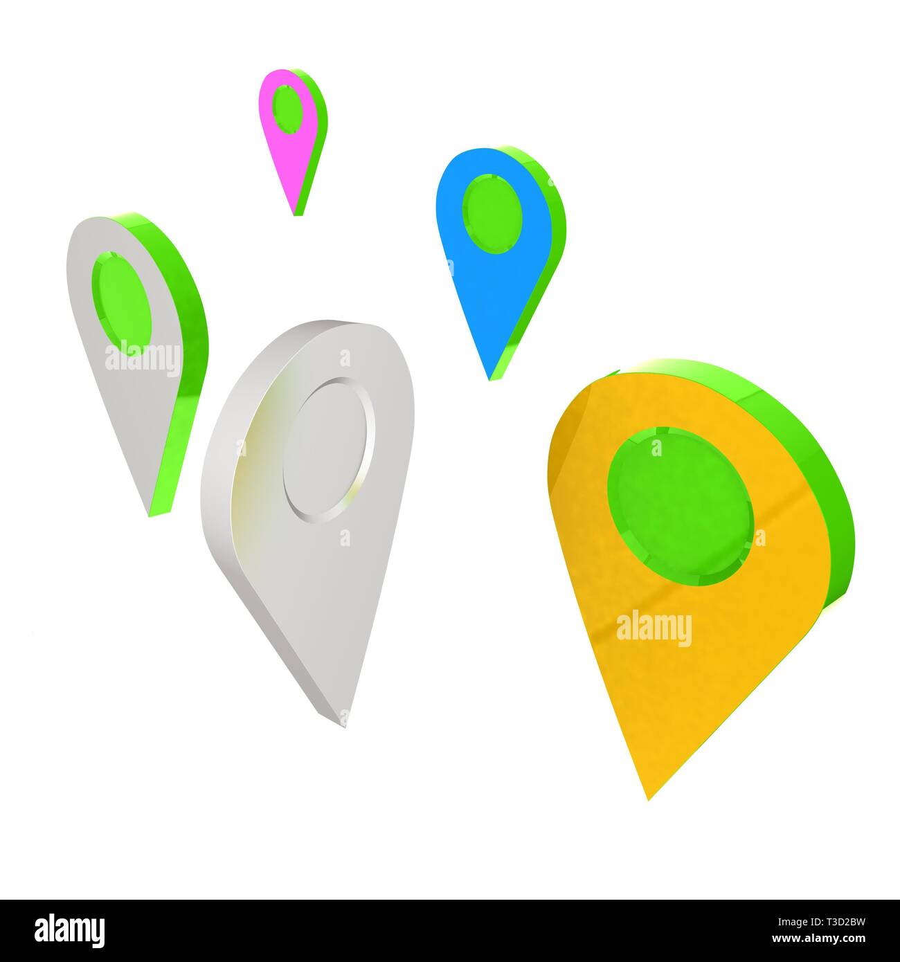 Realistic 3d pointer of map. 3d illustration Stock Photo - Alamy