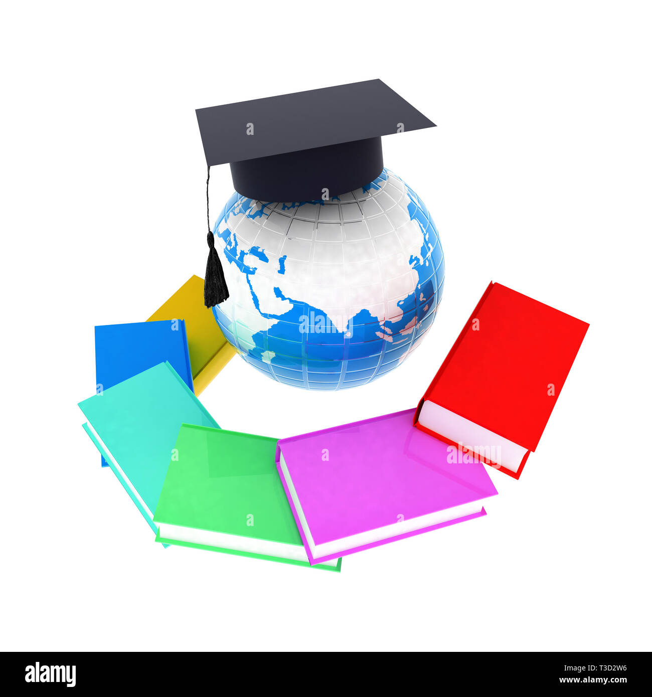 World globe graduation cap diploma hi-res stock photography and images ...