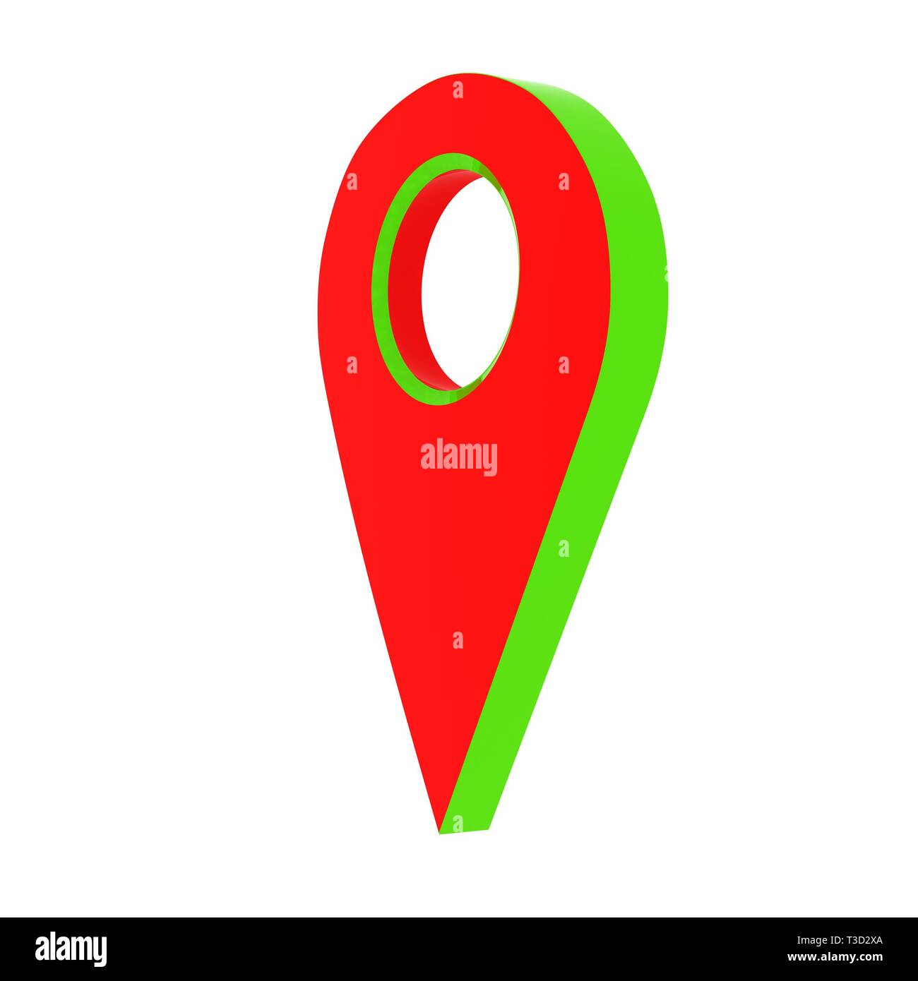 Realistic 3d pointer of map. 3d illustration Stock Photo - Alamy