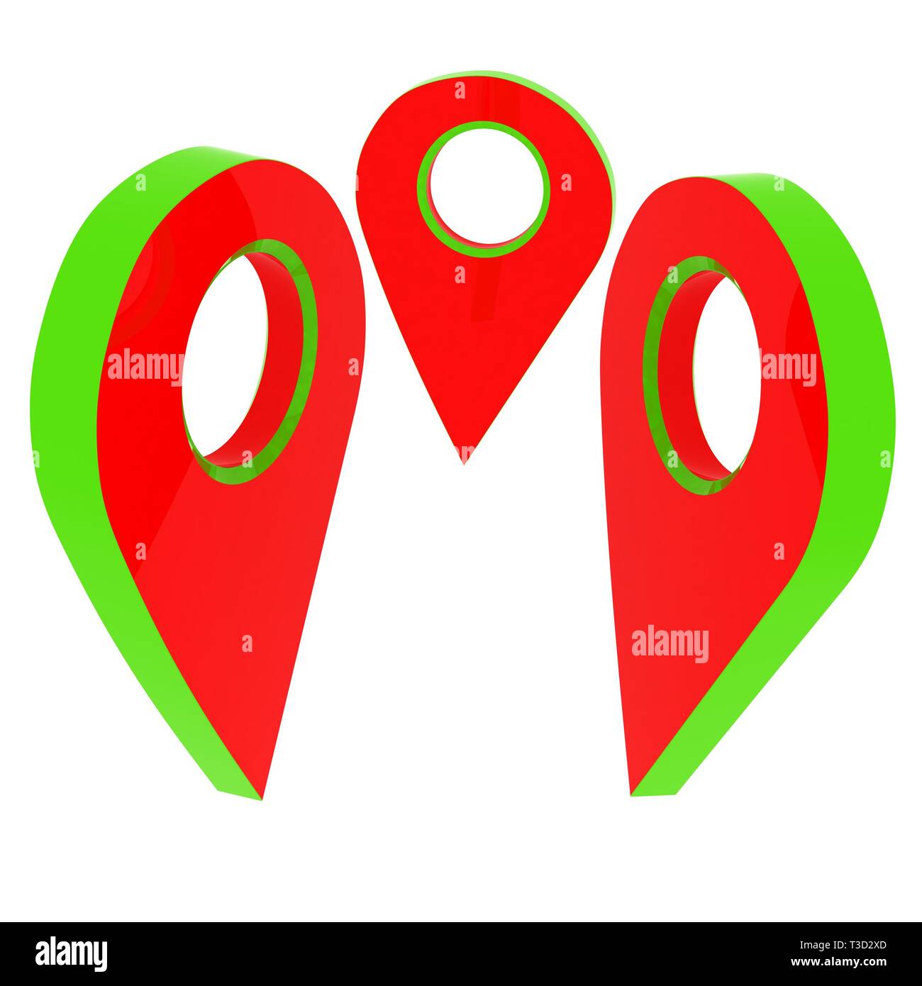 Realistic 3d pointer of map. 3d illustration Stock Photo - Alamy