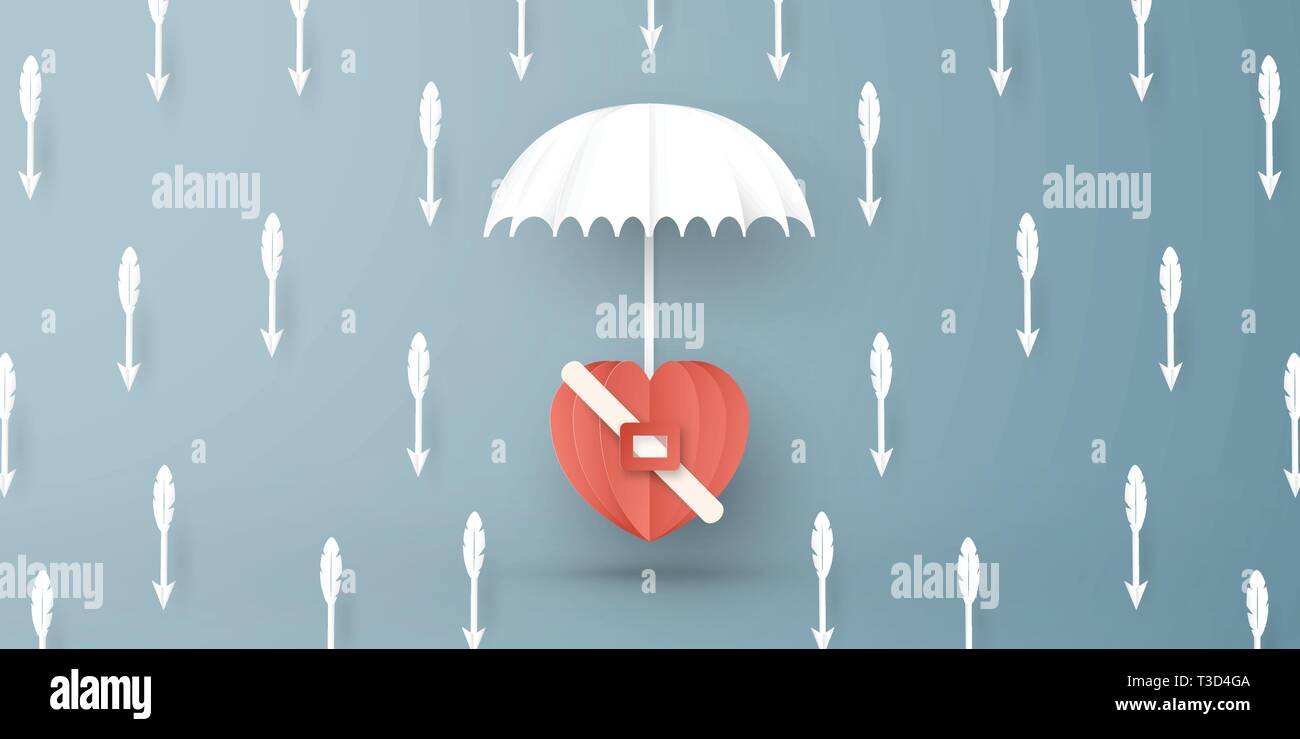 Vector illustration in concept of health insurance. Template design is ...