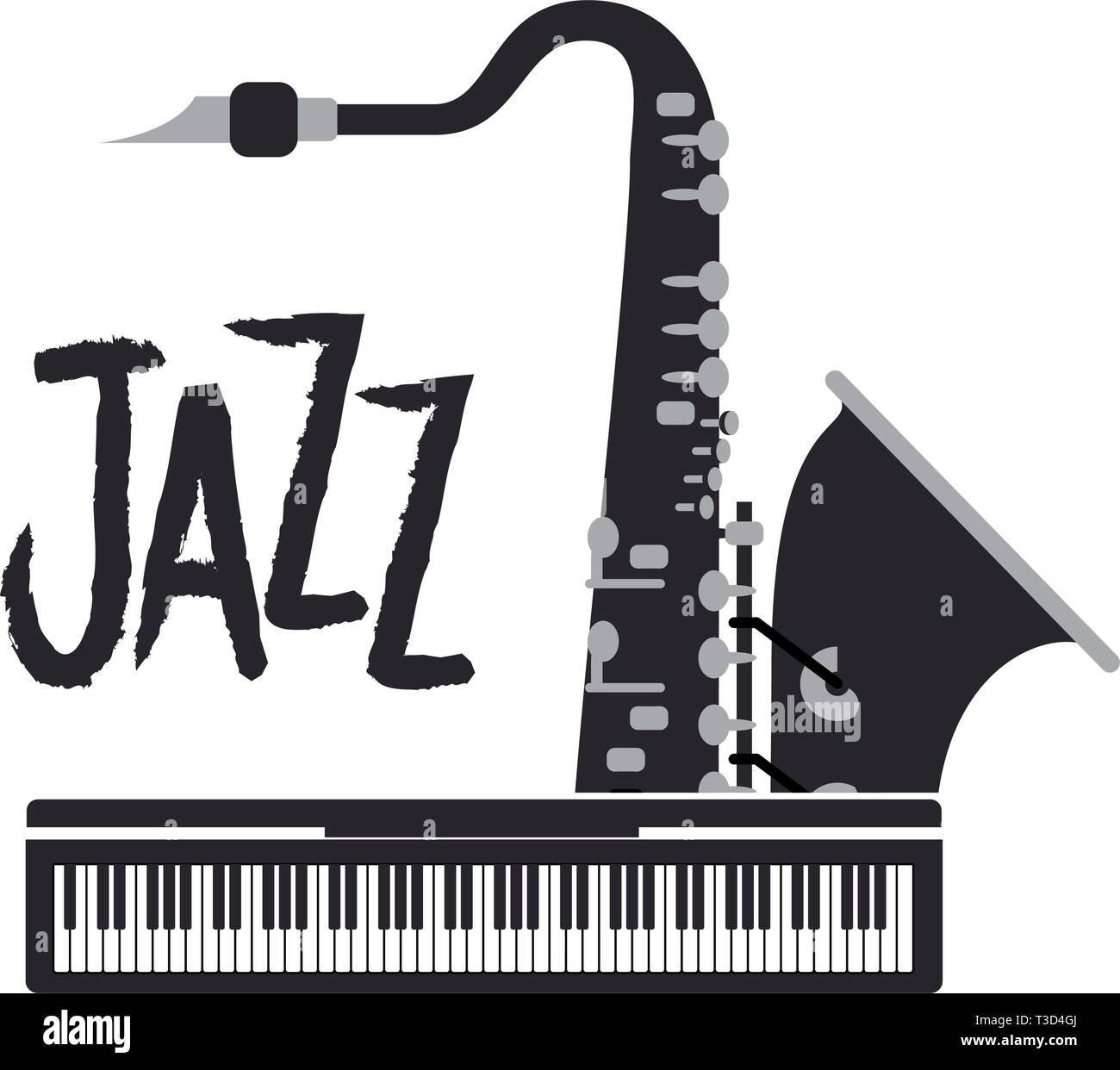jazz label with saxophone icon Stock Vector Image & Art - Alamy