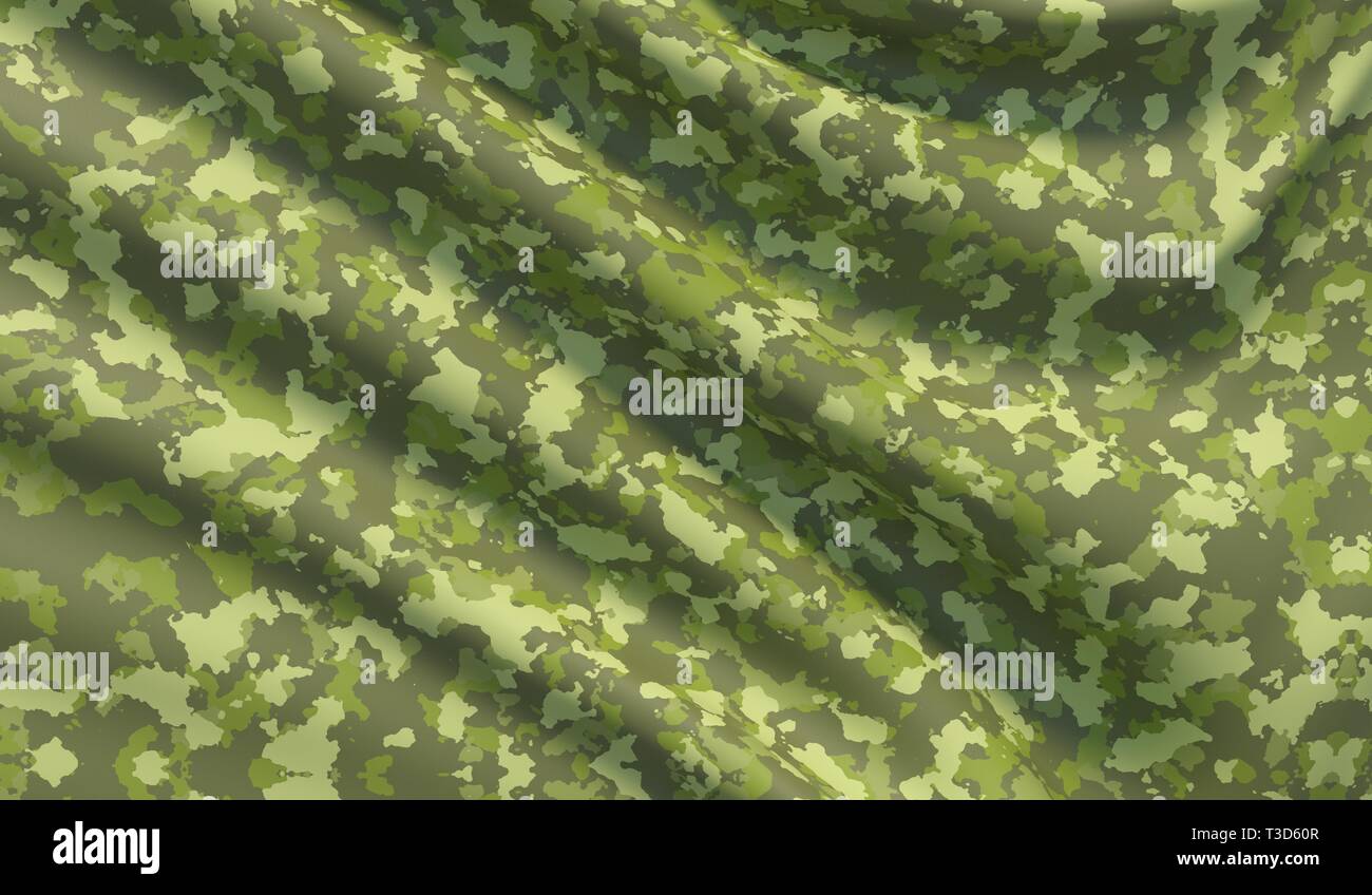 Military war background camouflage khaki fabric texture. 3D ...