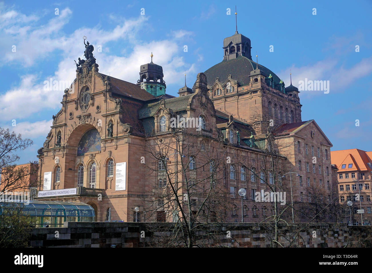 Opera house and state theatre, art nouveau style, Nuremberg, Franconia ...
