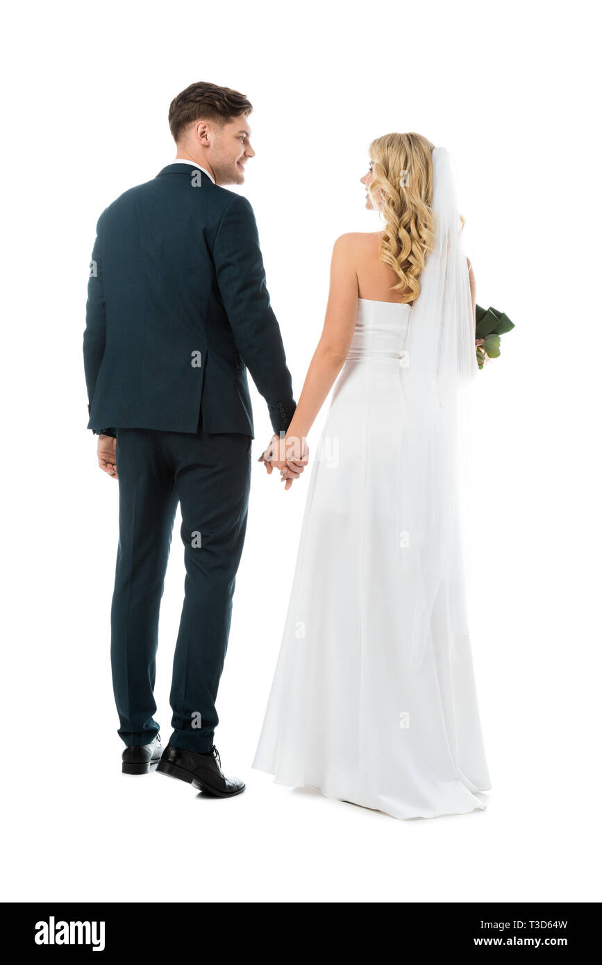 Bride and groom back view Cut Out Stock Images & Pictures - Alamy