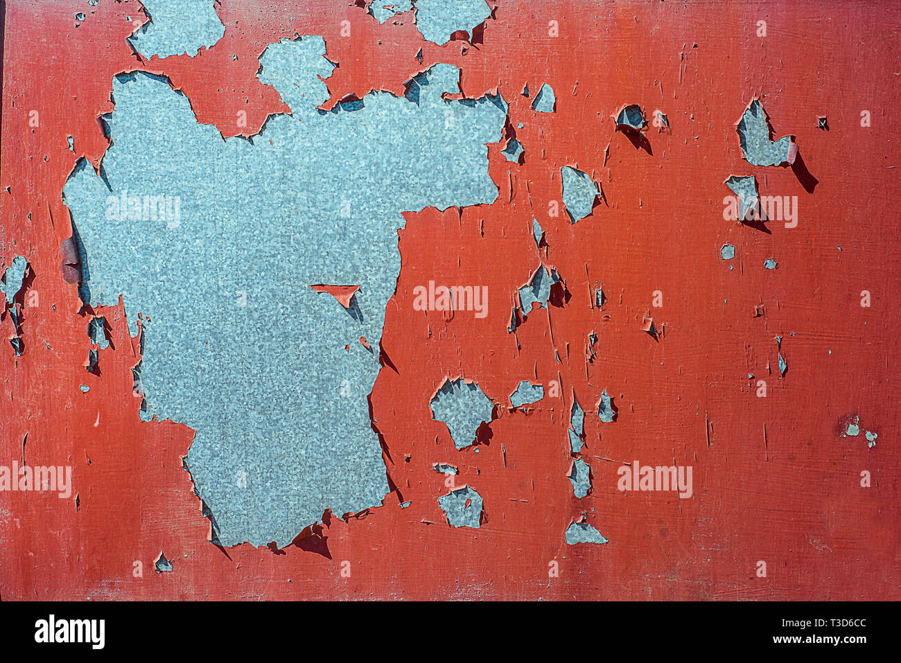Texture of galvanized iron, painted red. Horizontal texture with red ...