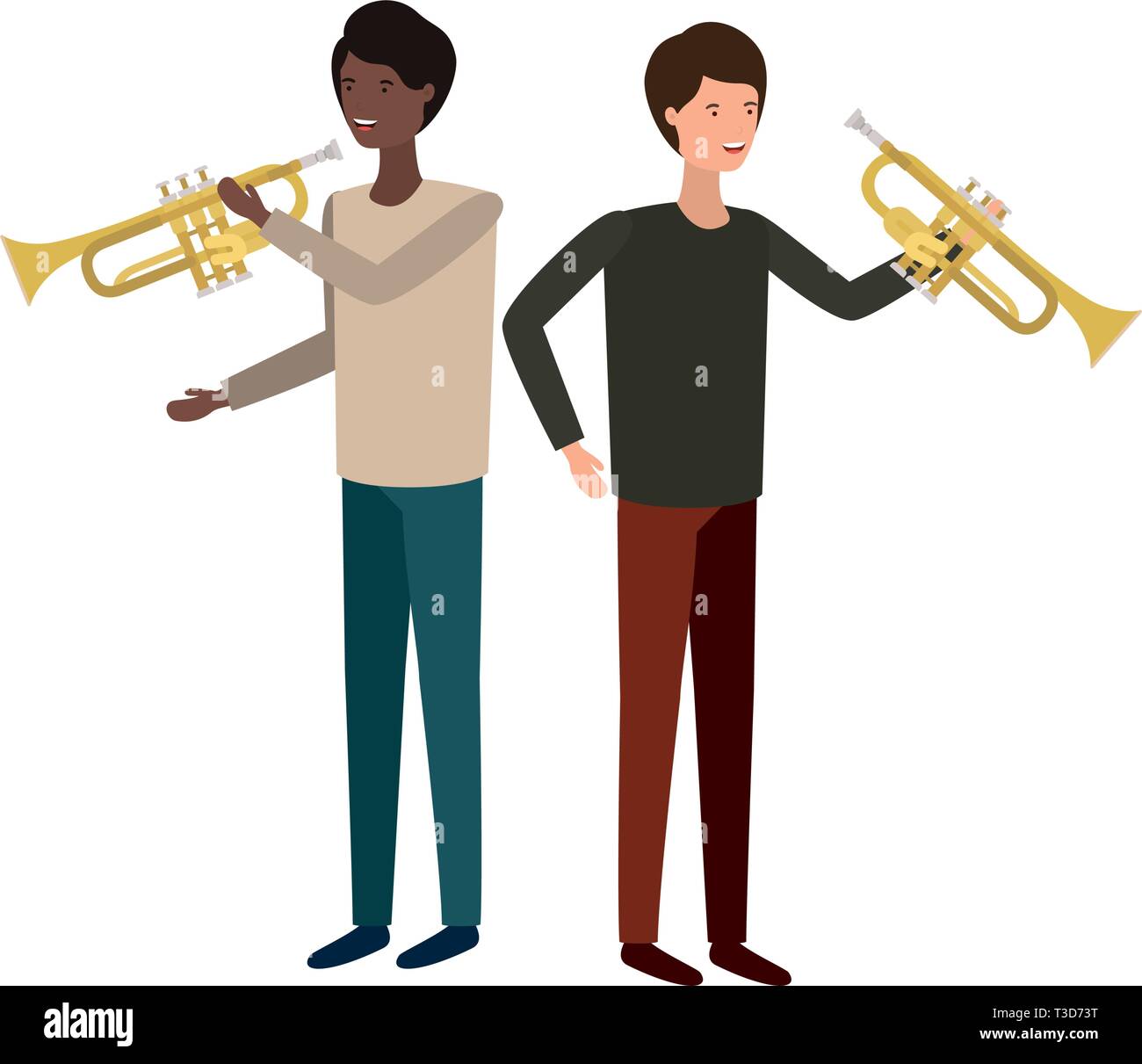 men with musical instruments character Stock Vector Image & Art - Alamy