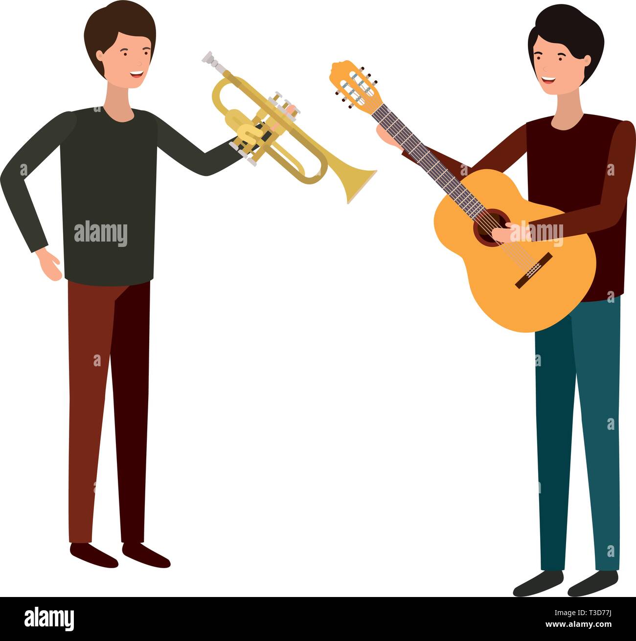 men with musical instruments character Stock Vector Image & Art - Alamy