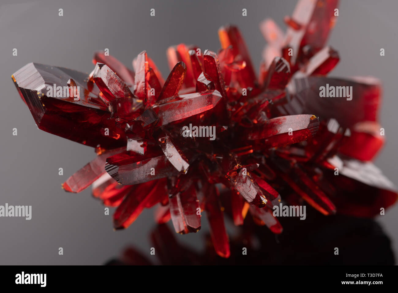 Red crystal. Natural mineral Stock Photo - Alamy