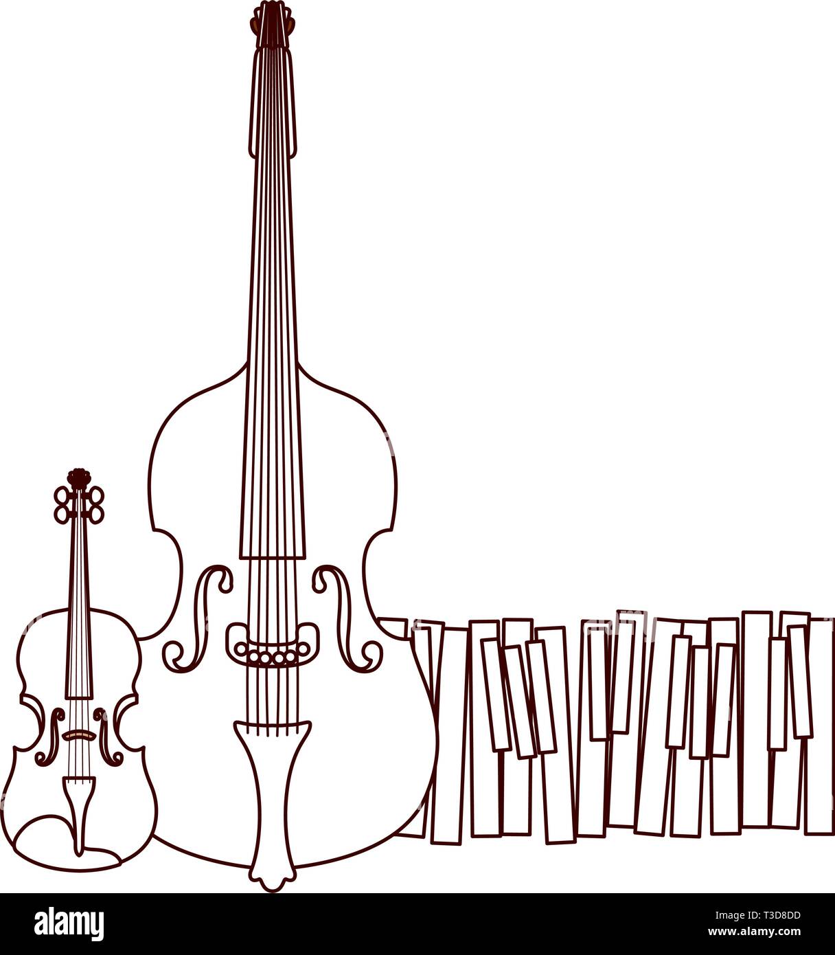 Musical Instruments Band Cut Out Stock Images & Pictures - Alamy