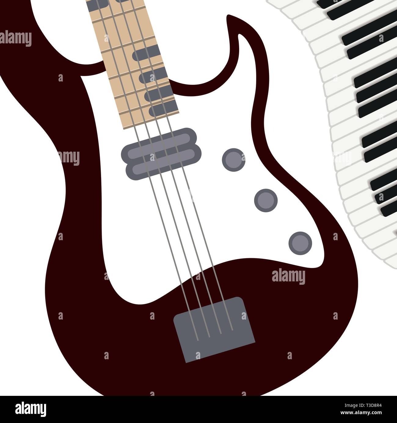 musical instrument pattern electric guitar Stock Vector Image & Art - Alamy